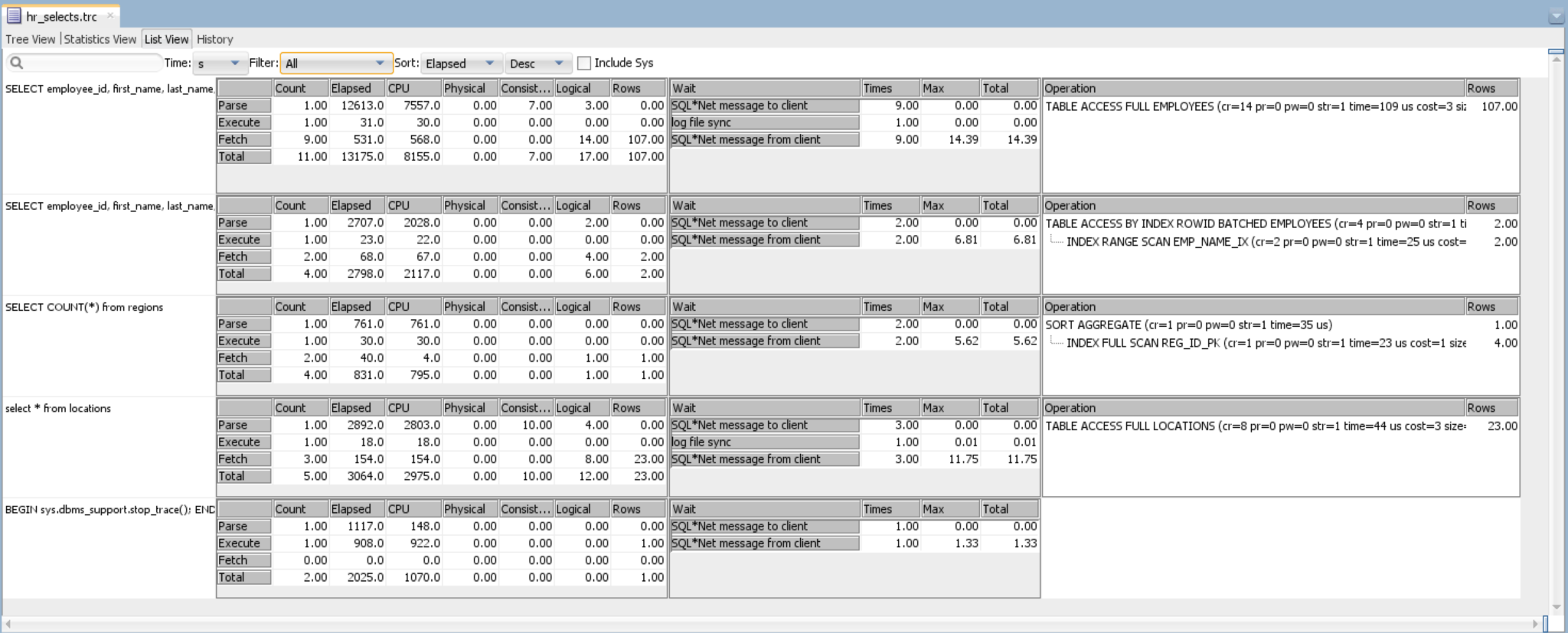 Analyze raw trace files with SQL Developer – DBA Blog